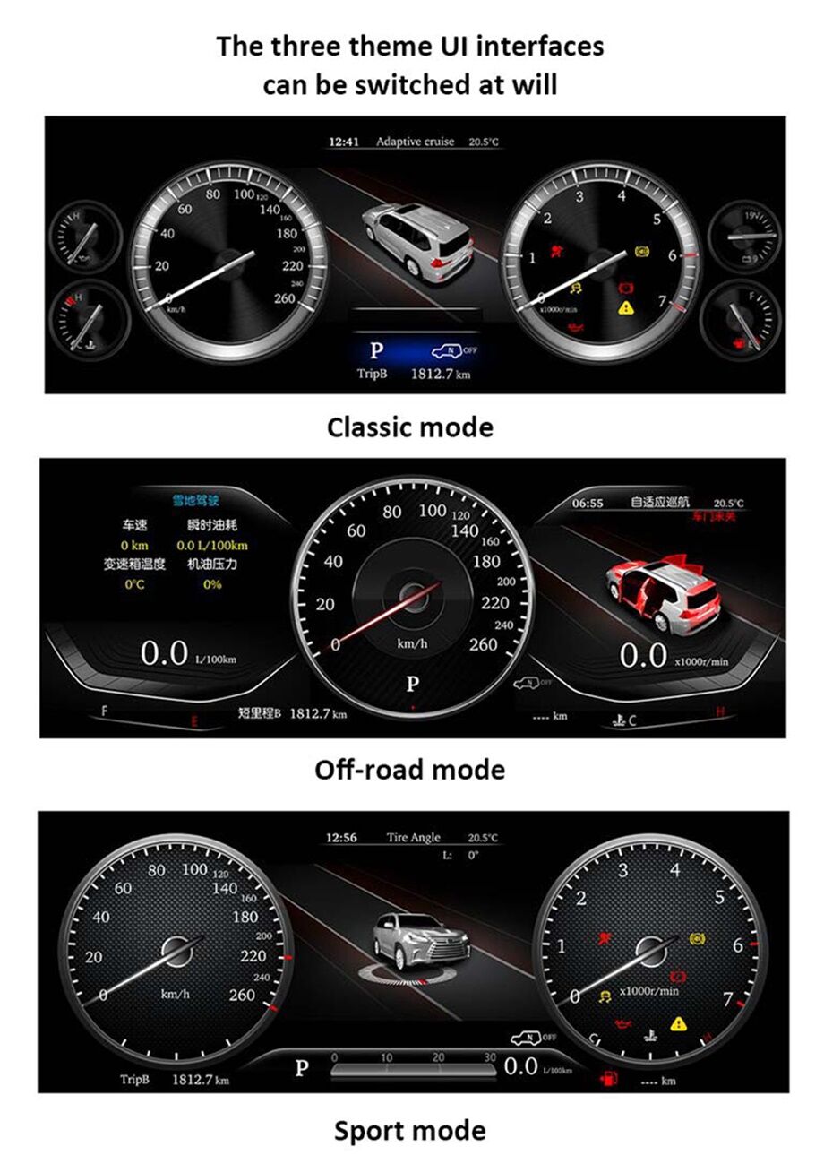 Bulk Buy China Wholesale Bosstar 12.3 Inch Ips Screen Dashboard Digital ...