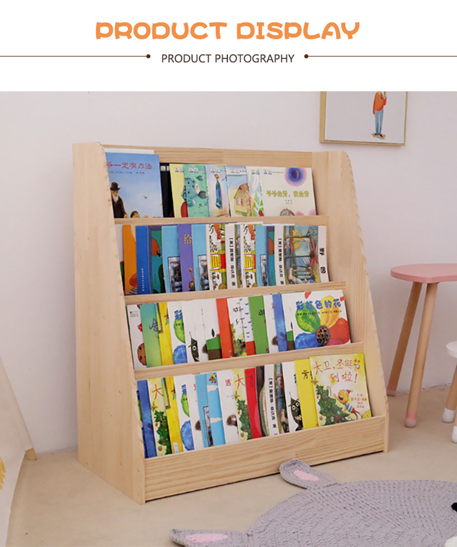 Custom Montessori Furniture Bookshelf Storage Assembly Book Rack Kids ...