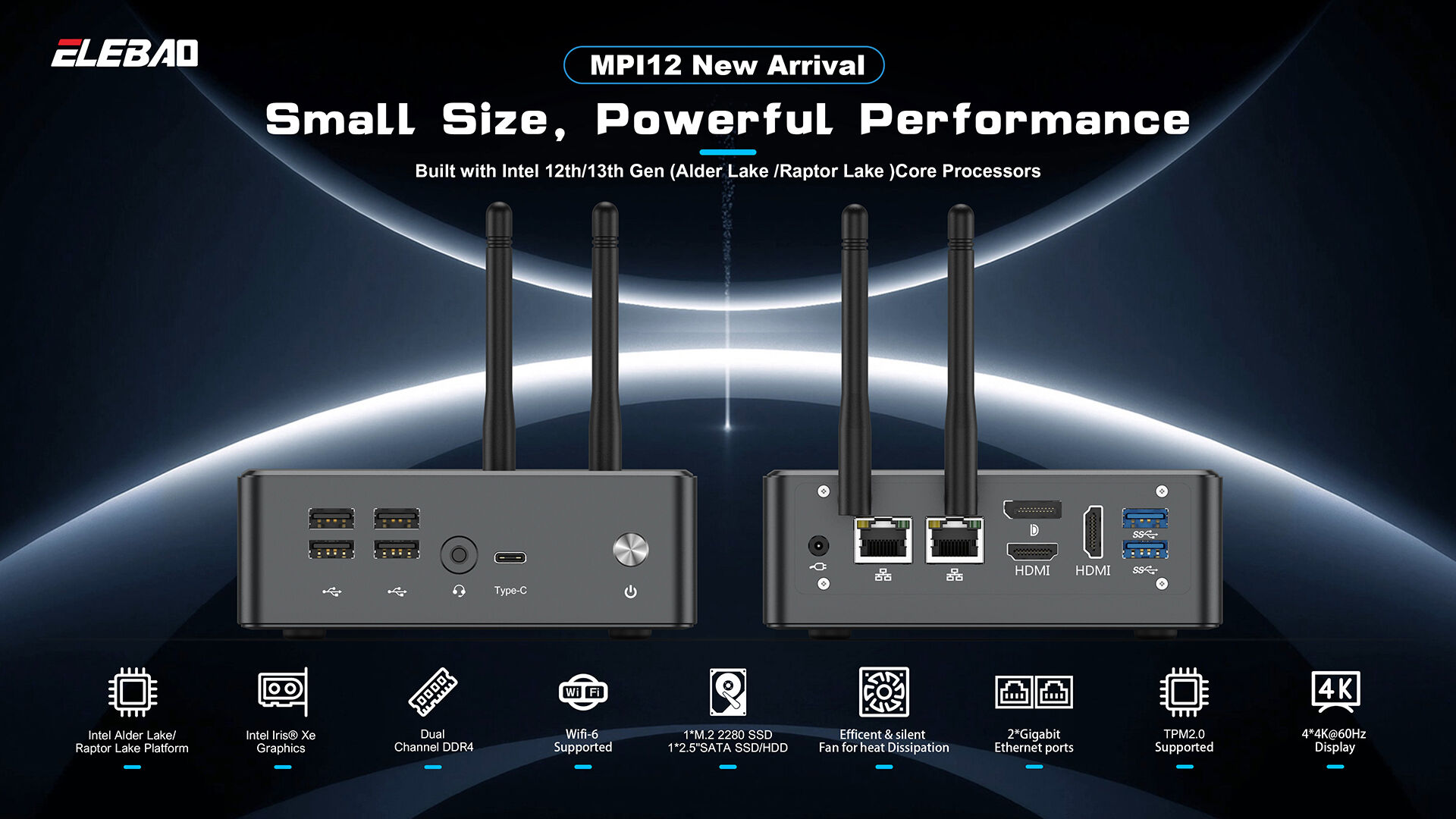 Bulk Buy China Wholesale Elebao Mpi12 12th I3-1215u I5-1235u I7-1255u Ddr4 64gb 4.2bt Dual Rj45 ...