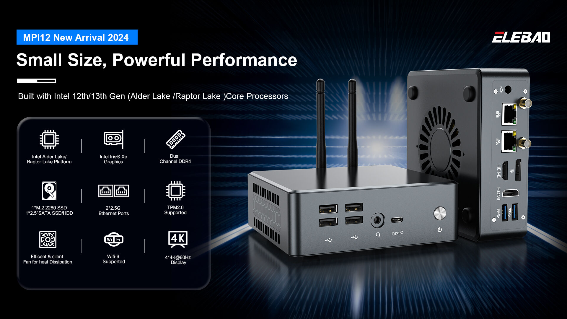 Bulk Buy China Wholesale Elebao Mpi12 12th I3-1215u I5-1235u I7-1255u Ddr4 64gb 4.2bt Dual Rj45 ...