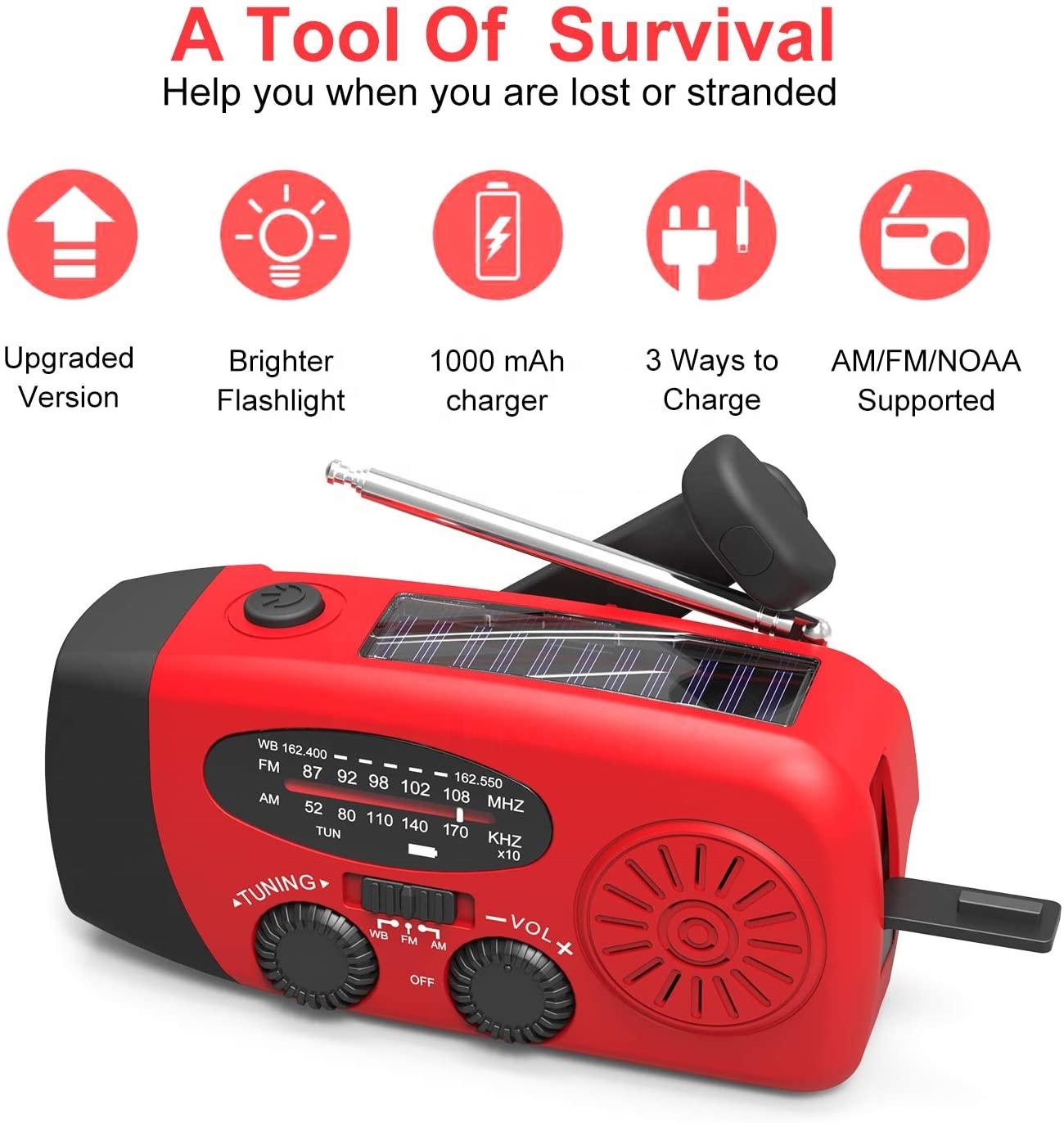 Buy China Wholesale Portable Emergency Hand Crank Radio With Led ...
