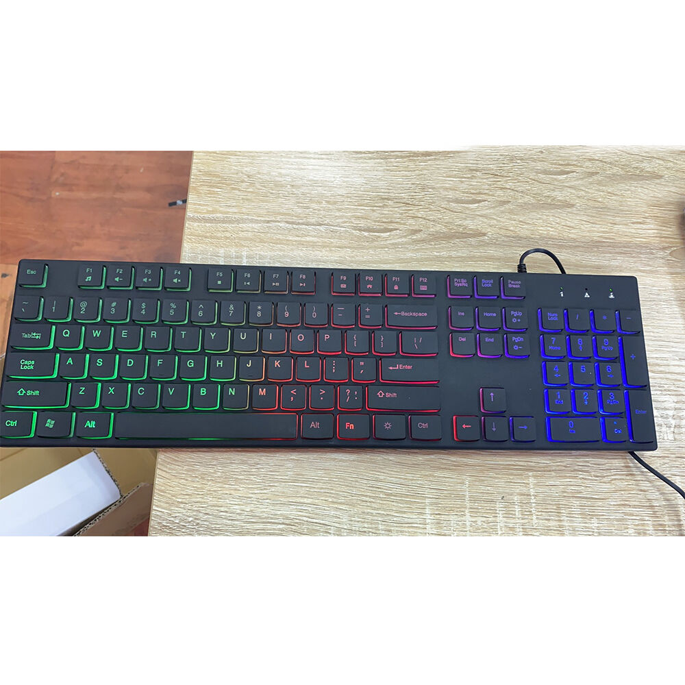 Full Black Slim Model Bst-858a Wired Usb Port 104 Keys Chocolate ...