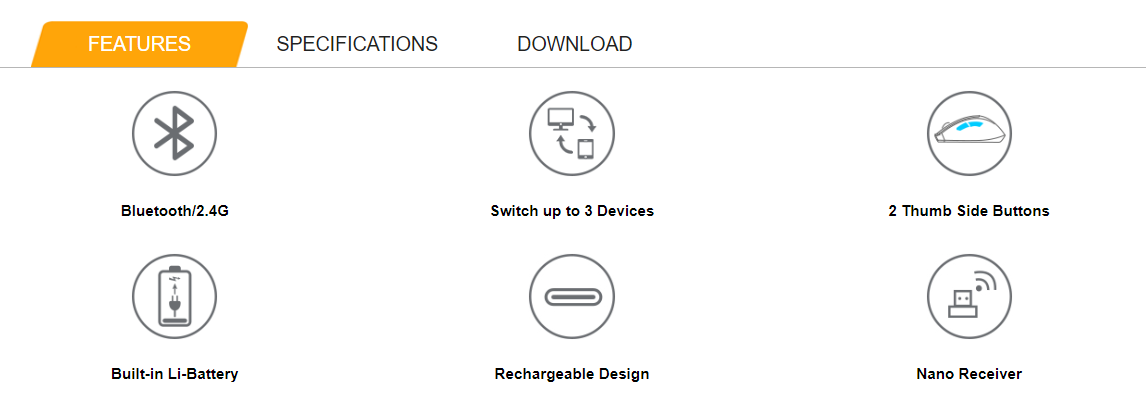 A4tech Fstyler Fb35c Bluetooth 2 4g Wireless Mouse Type C Rechargeable Multi Device