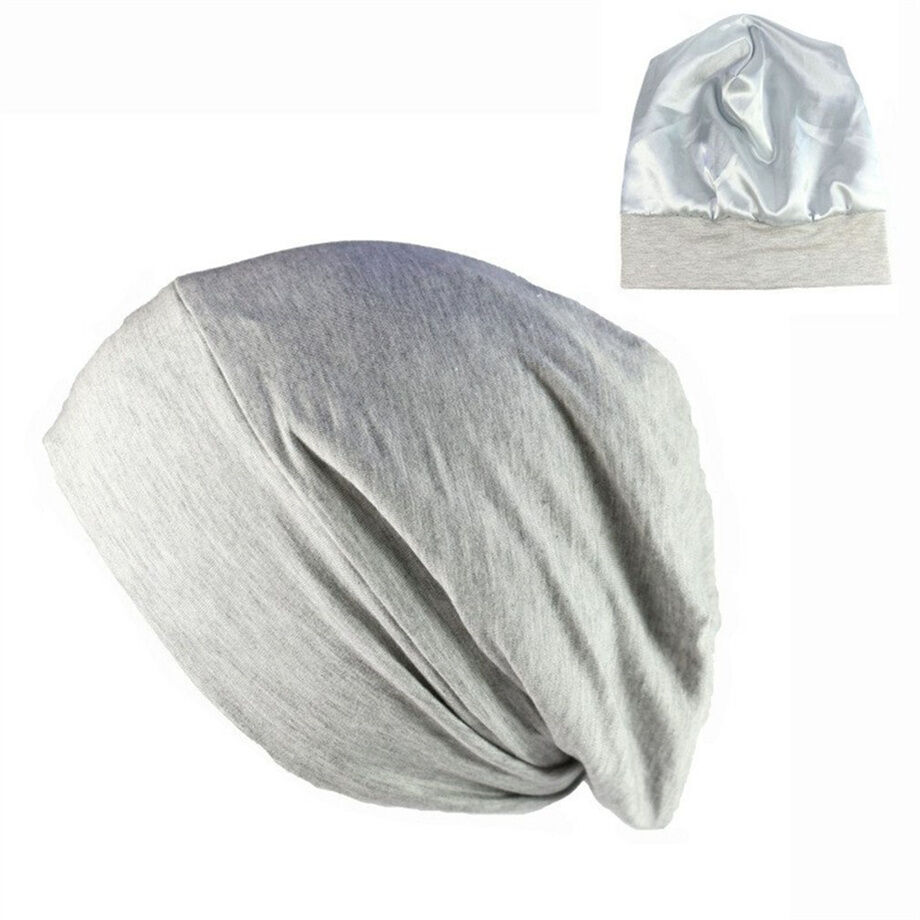Satin Silk Lining Dry Hair Protection Cap Hairdressing Sleep Breathable ...