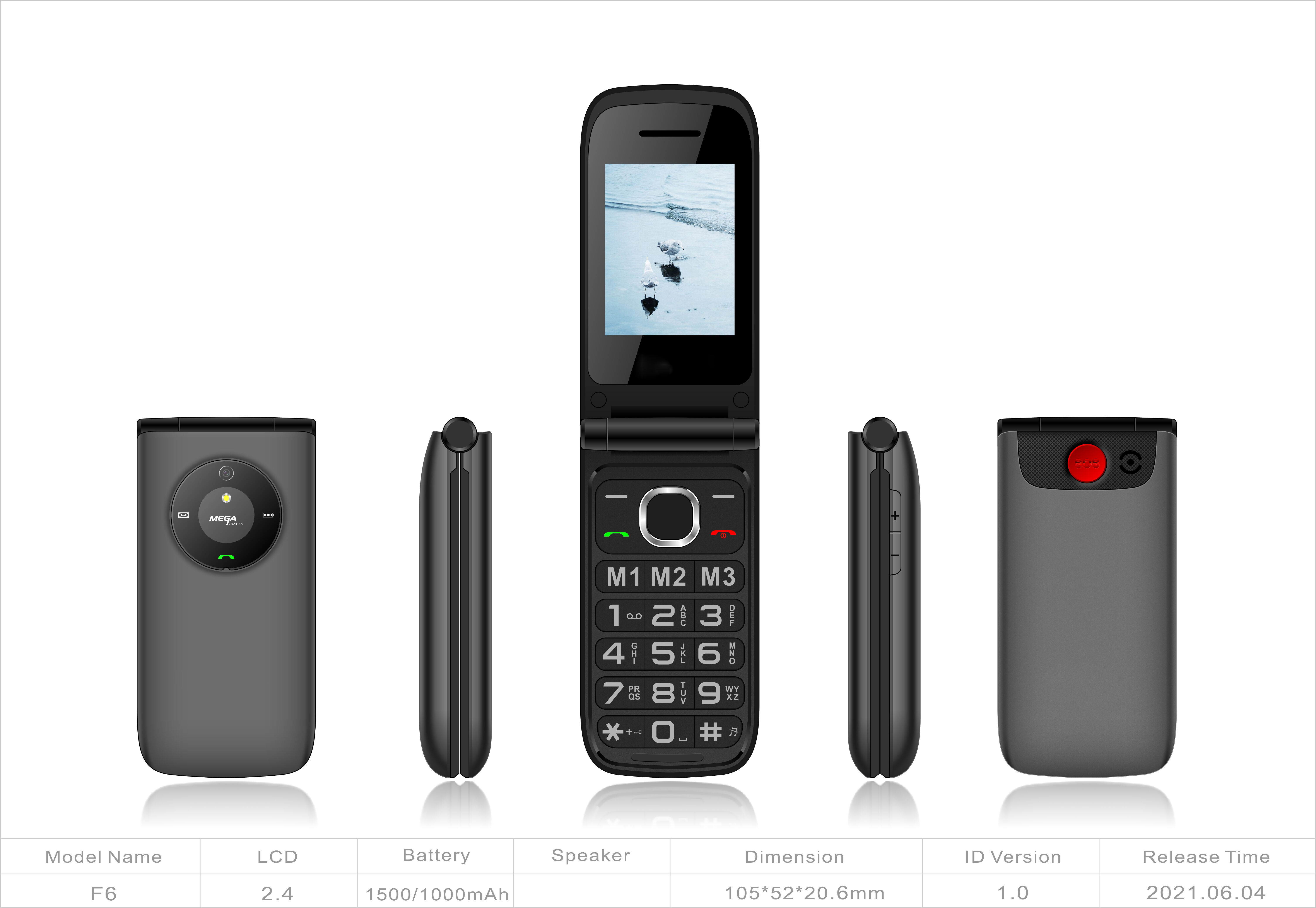 Wholesale 4g Flip Mobile Phone With 2.4 Inch Screen Dual Sim Big Button ...