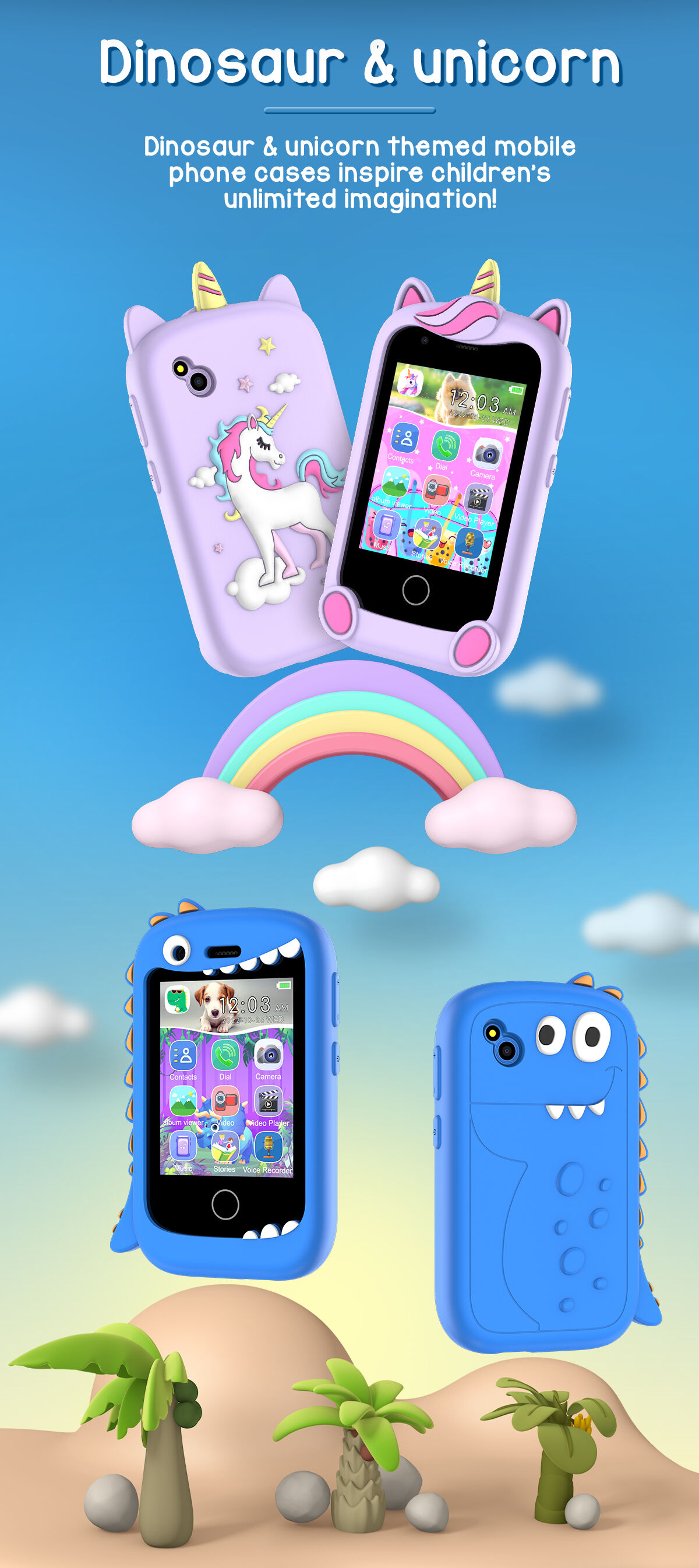 Xt31 2g Kids Smart Game Phone Cute Toys Fun Gifts For Boys Girls ...