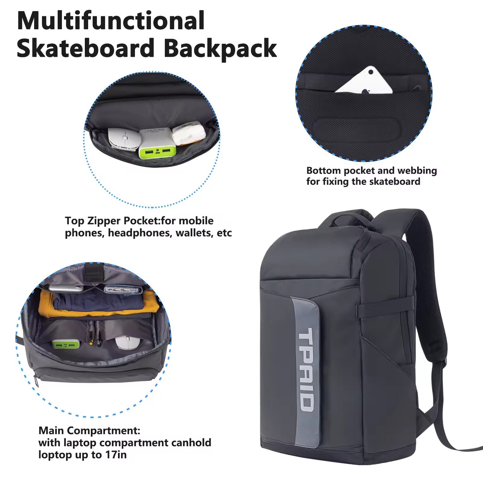 Professional Outdoor Snow Skiing Board Carry Pack Custom Unisex ...