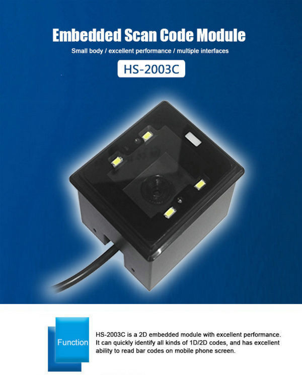 Rs232 2d Qr Barcode Scanner Fxed Mount Reader Module For Self-service Devices Hs-2003c - Expore ...