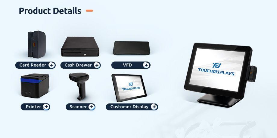 15 Inch Pos Computer Machine Pos System For Restaurants Retail With 3 ...