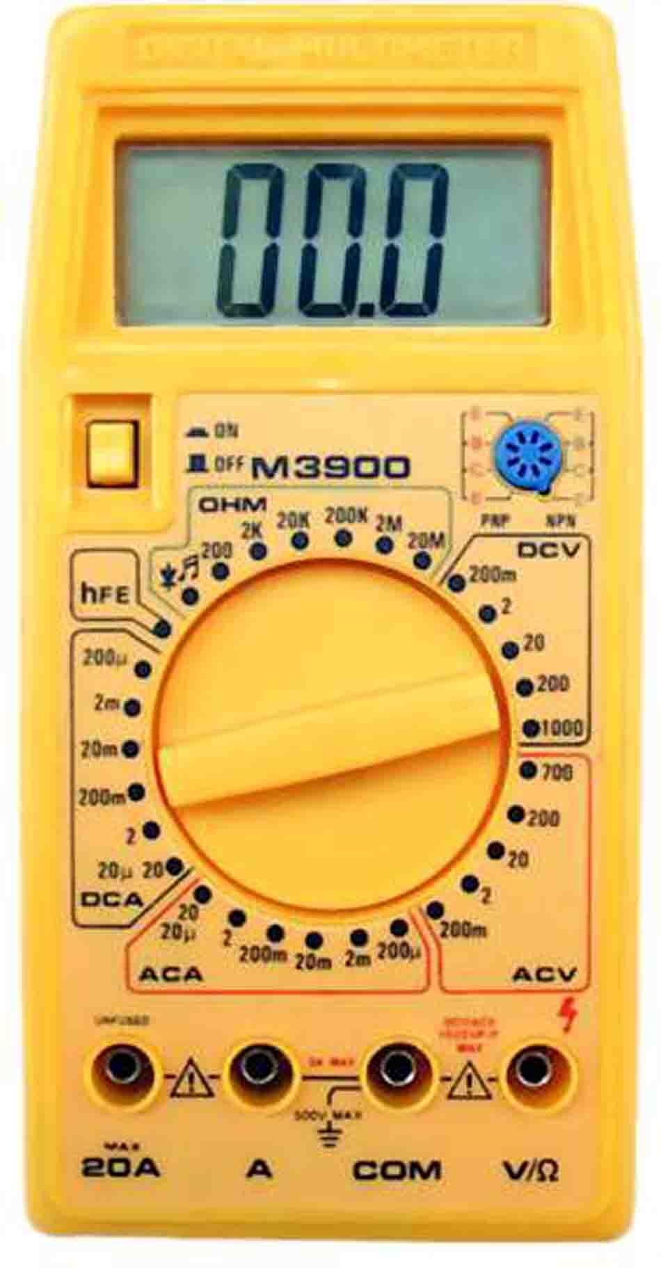 M-3900 Multimeter With Wide Measurement Range, 3-1/2 Digit Lcd Display ...