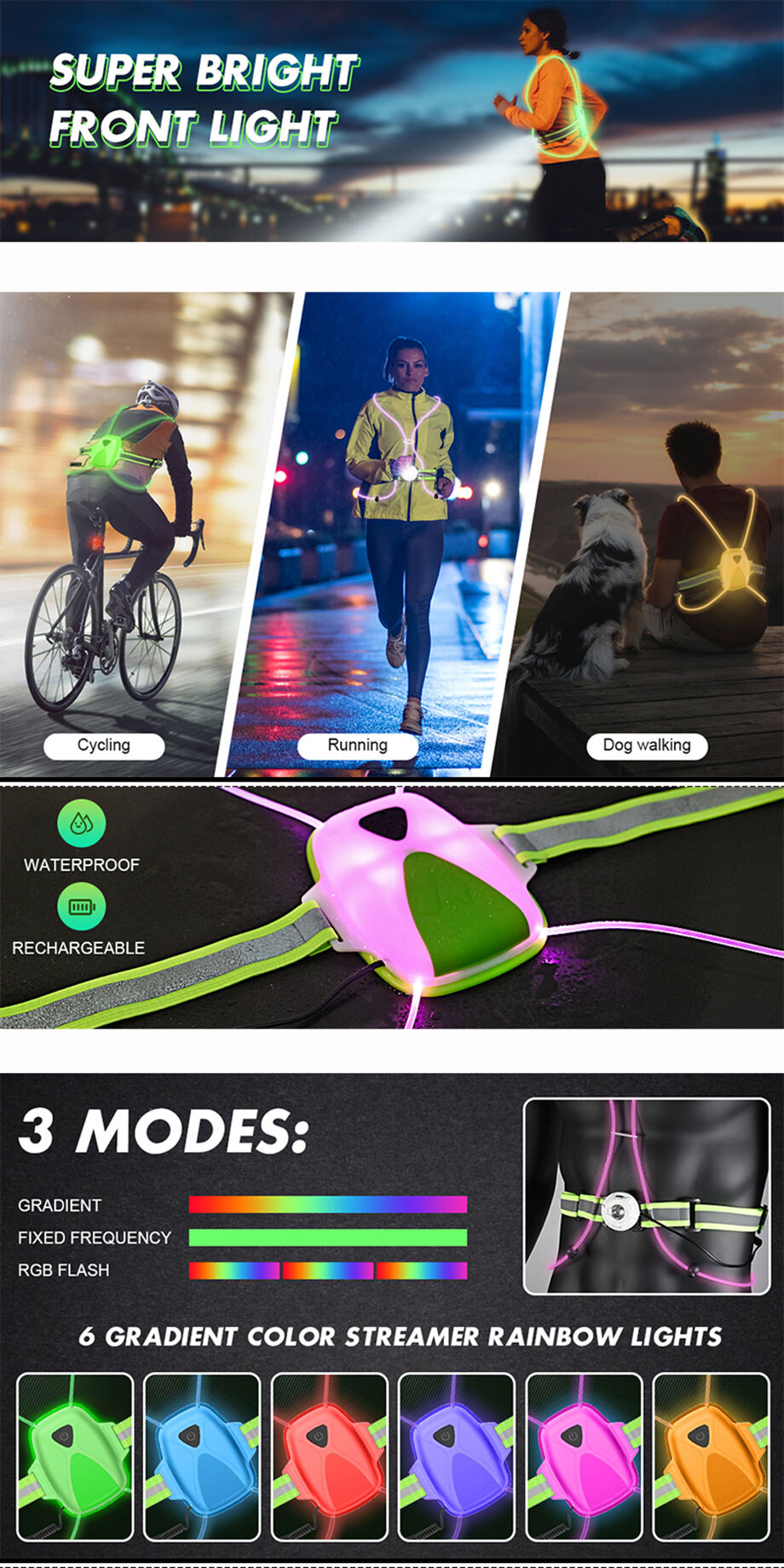 Buy Wholesale China Led Outdoor Sport Wearable Flashlight Waterproof ...