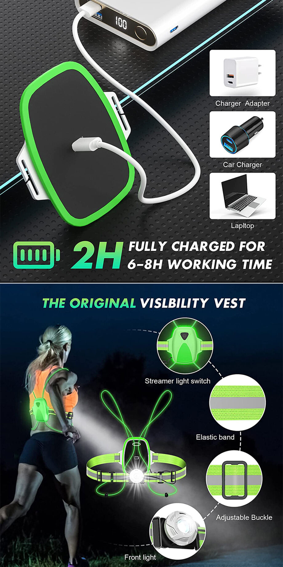 Buy Wholesale China Led Outdoor Sport Wearable Flashlight Waterproof ...