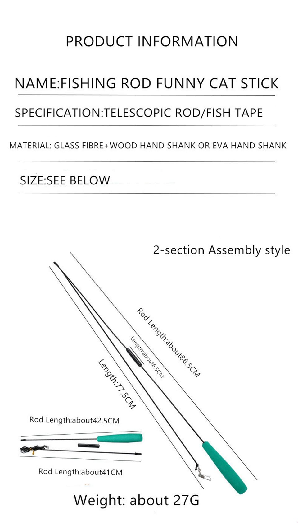 Buy Wholesale China Hot-selling Cat Toy Two-section Cat-stick Diy Set ...