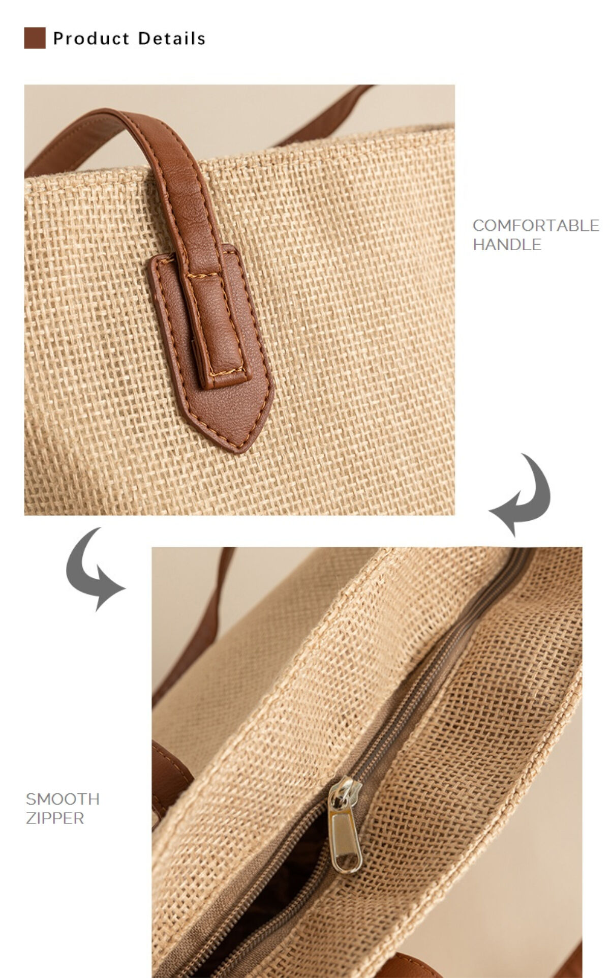 Linen Braided Tote Bag Women's Bag New Large Capacity Straw Braided Bag ...