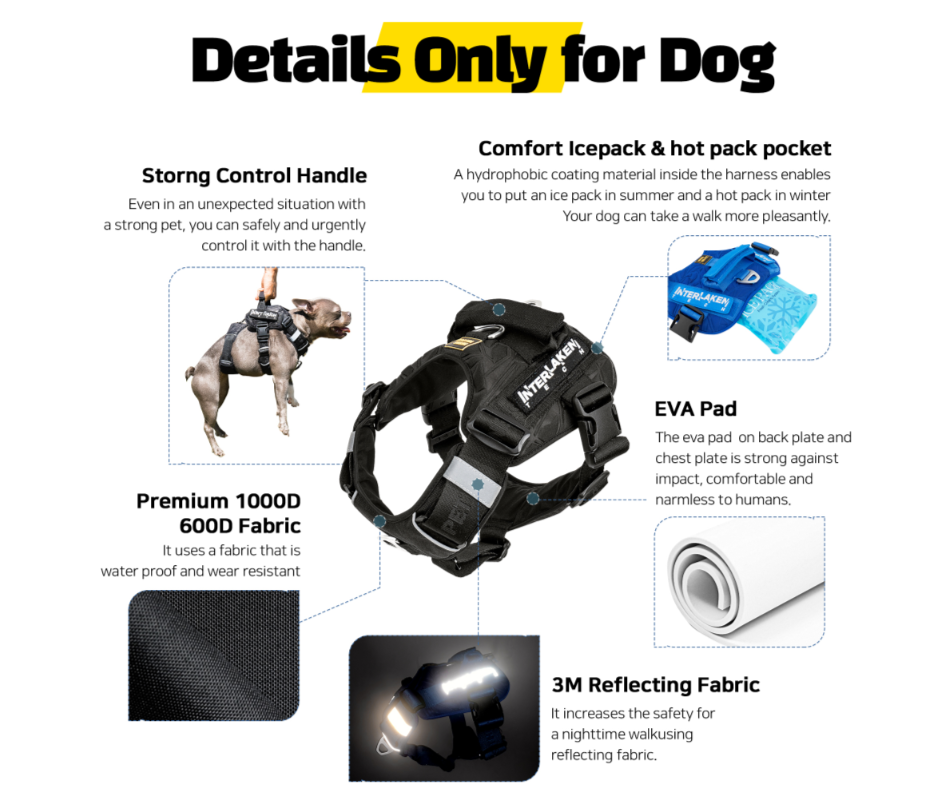 Dog Harness/tech Harness With Adjustable Chest Webbing Made Of High ...