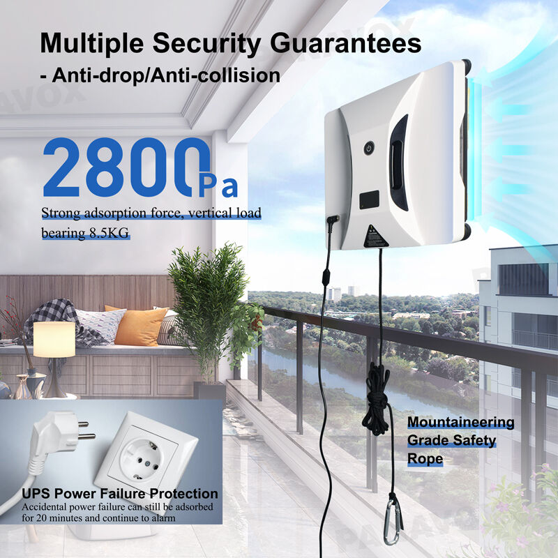 Anti-fall Electric High Floor Cleaner Electric Window Cleaning Robot ...