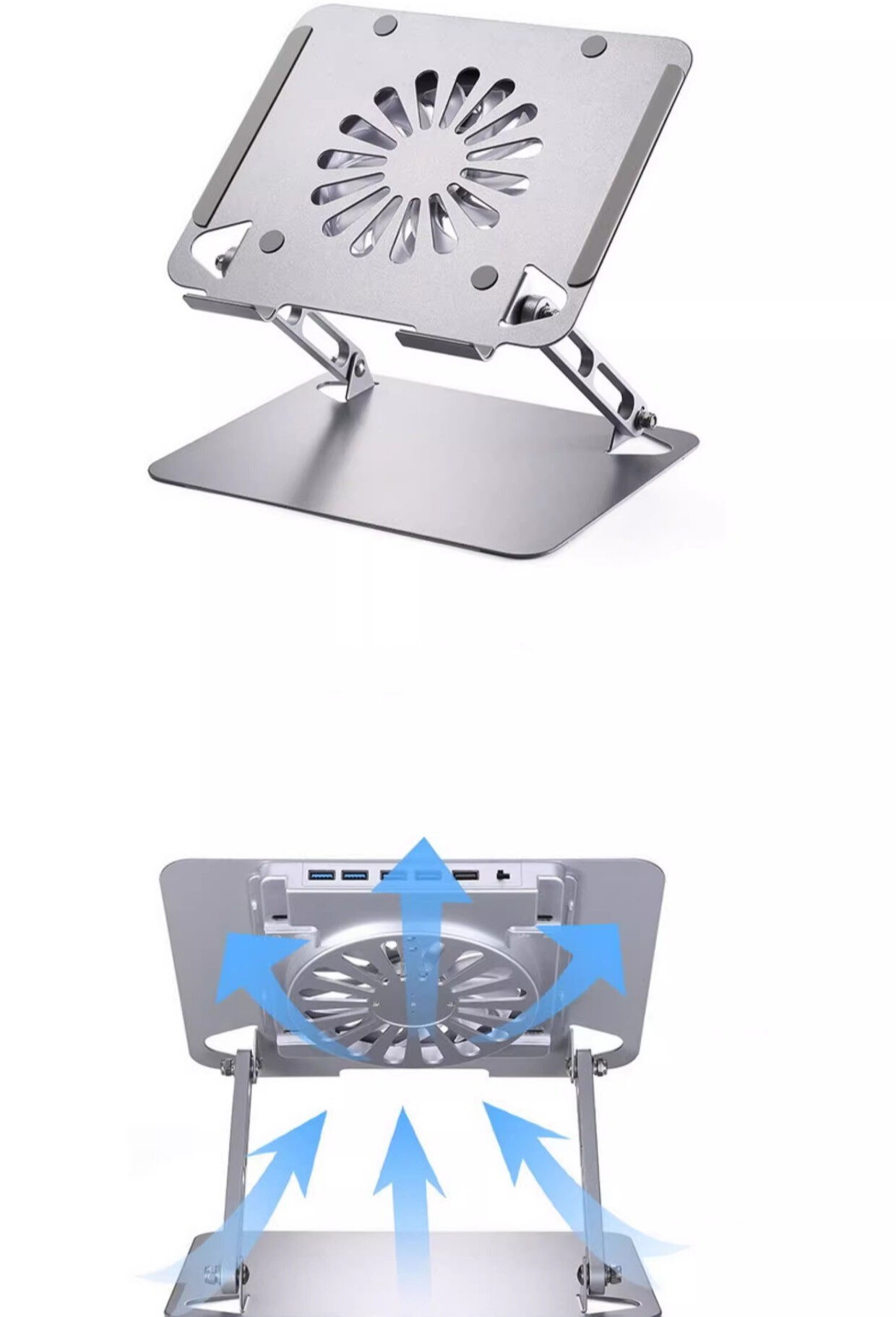 Buy Wholesale China Adjustable Laptop Stand With Cooling Fan, Aluminium ...
