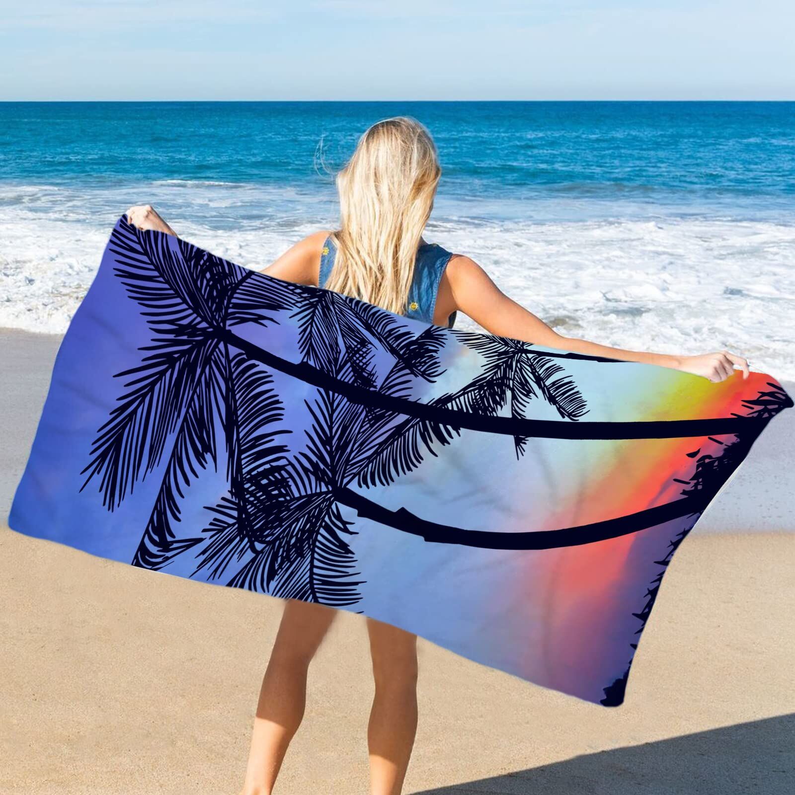 Buy China Wholesale Custom Sand Free Recycled Microfiber Beach Towel ...