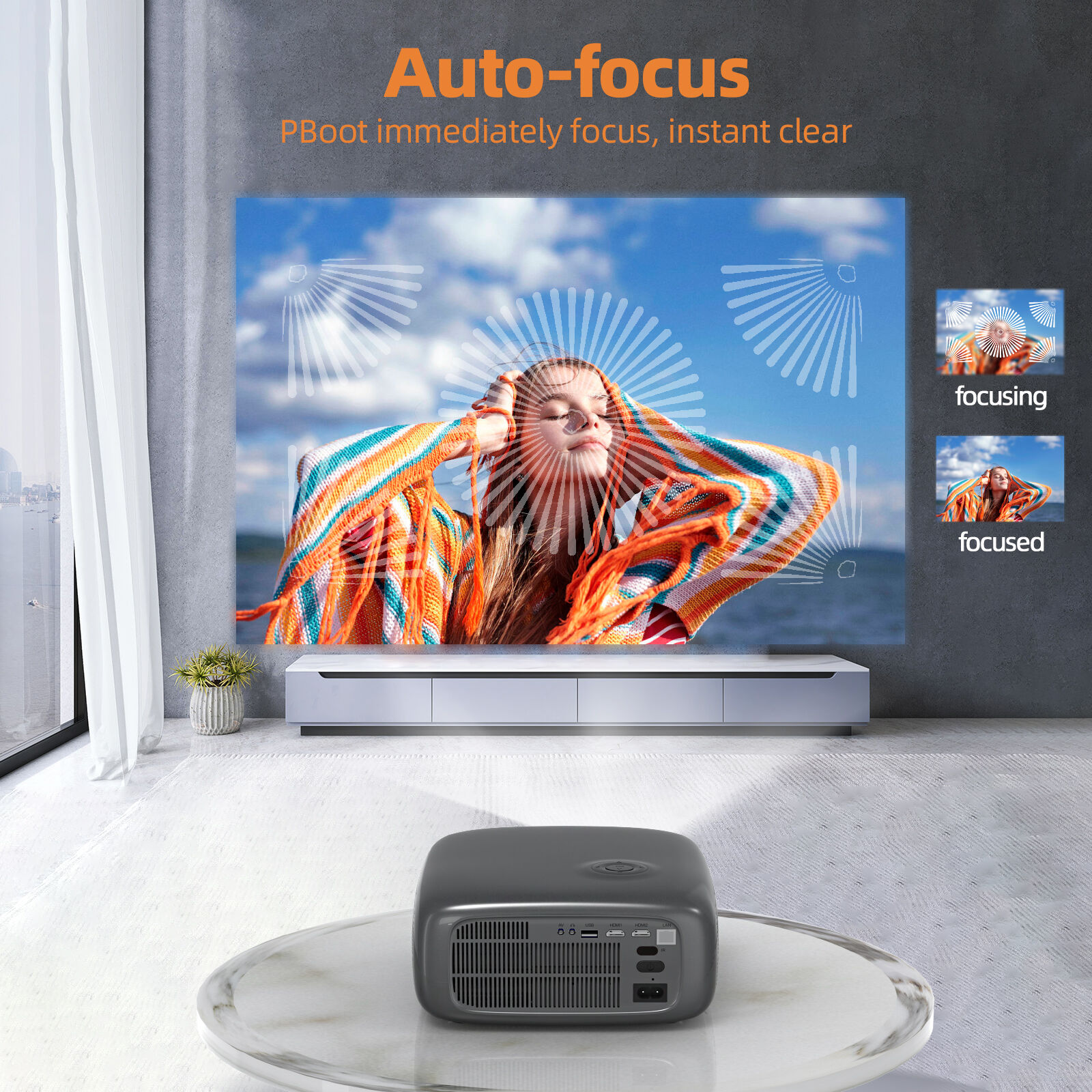 Proyektor Baru 2024, Kecerahan Tinggi 4k 5000 Lumens 1080p Android Wifi ...