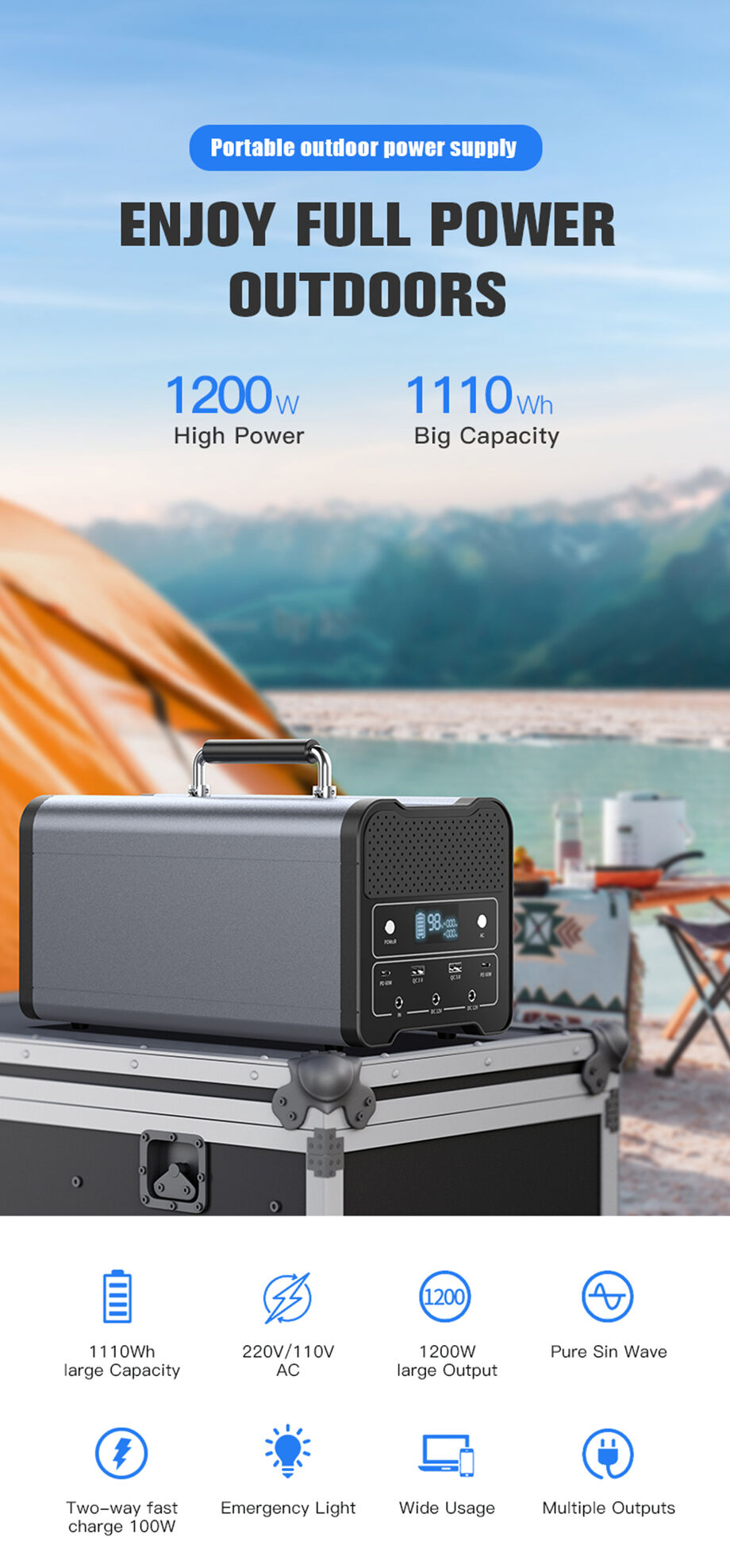 Buy Wholesale China 1000w Home Use Emergency Lithium Battery Solar ...