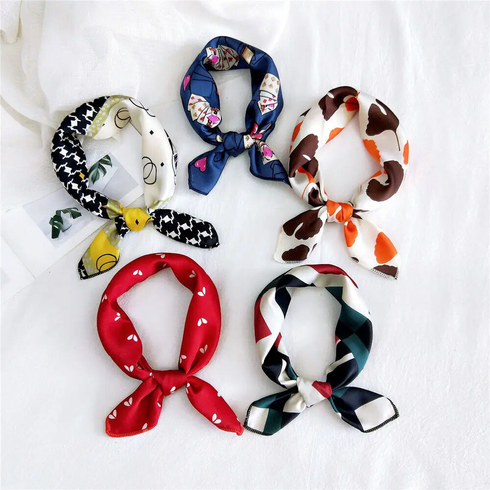 Satin Feeling Scarf Polyester Silkycustom Printing Hair Hijab Neck ...