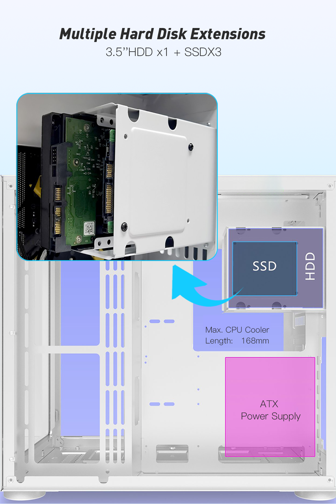 Gaming Pc Case With Infinity Tempered Glass And Usb 3.0 X 1, Type C ...