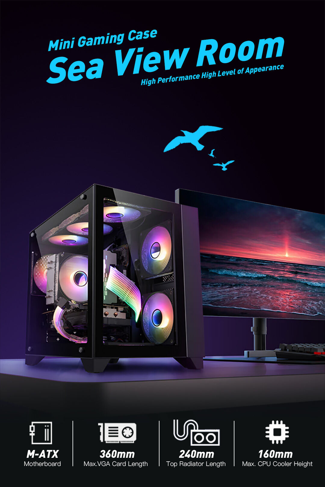 Factory Oem Gaming Pc Case With Infinity Tempered Glass And Usb 3.0 X 1 ...