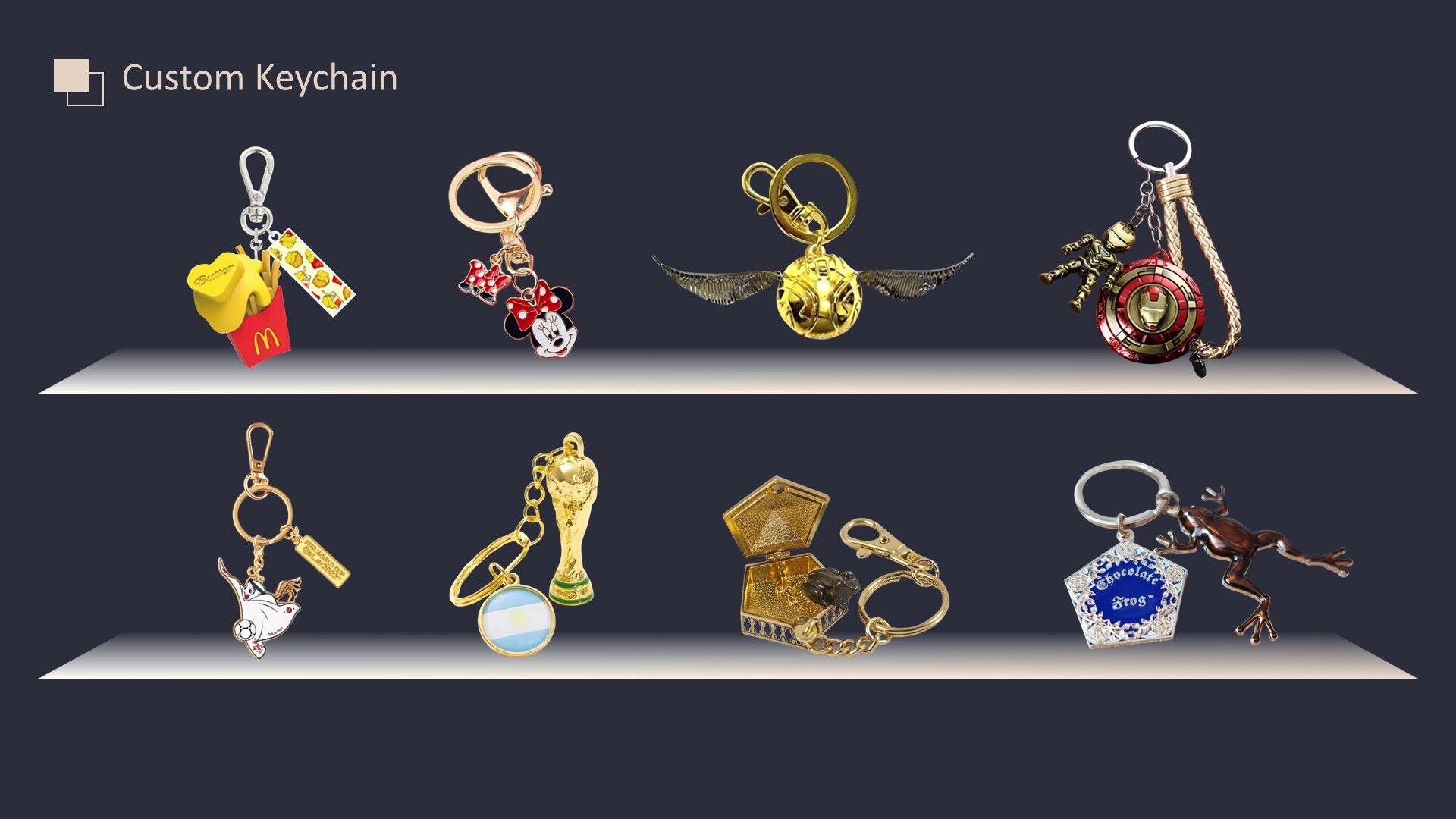 Custom Keychain Round Shape Key Ring Metal Key Tags Gold Plating ...
