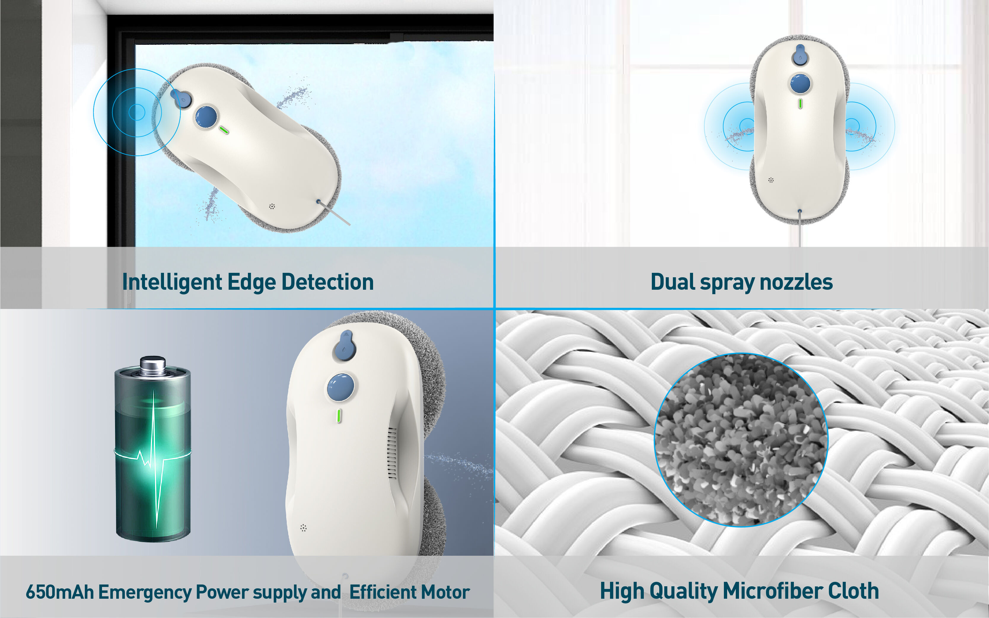 Buy Wholesale China Dual Direction Auto-spray Window Cleaning Robot Wa2 ...