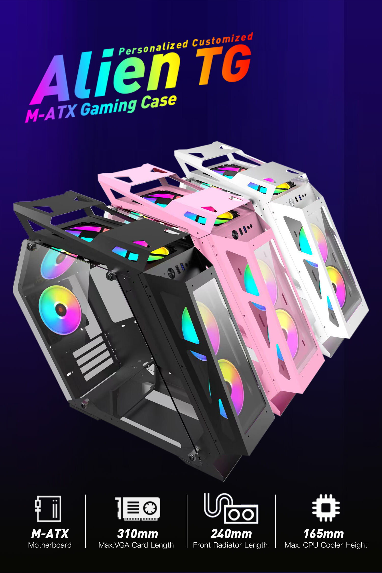 Casing Komputer Aliran Udara Tinggi, Casing Pc Seri F922, Pendingin Air ...