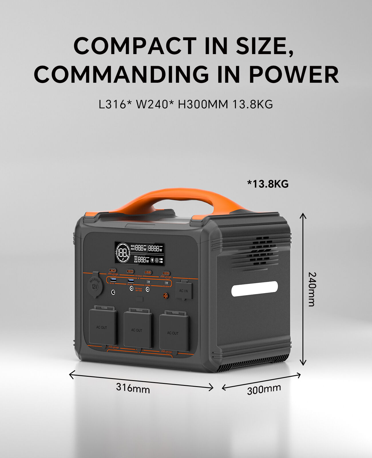 Buy Wholesale China High Capacity 1200w 1102.5wh Pure Sine Wave Fast ...