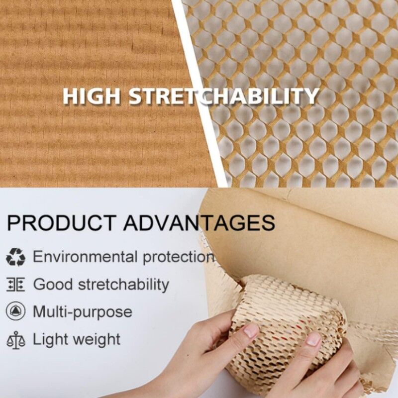 Recycled Honeycomb Packing Paper Wrap Bubble Cushioning Wrap For ...