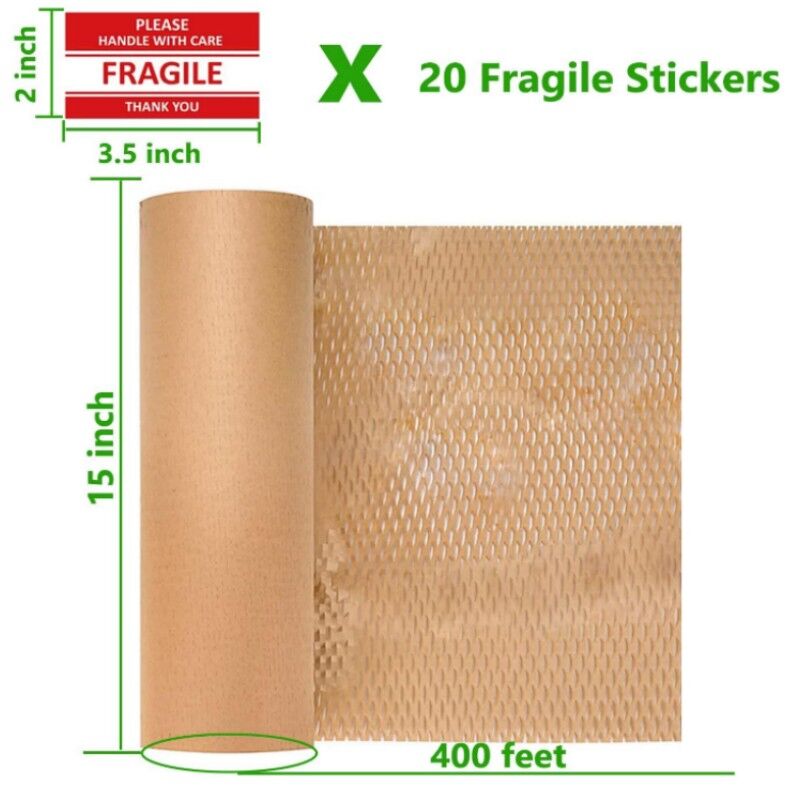 Recycled Honeycomb Packing Paper Wrap Bubble Cushioning Wrap For ...