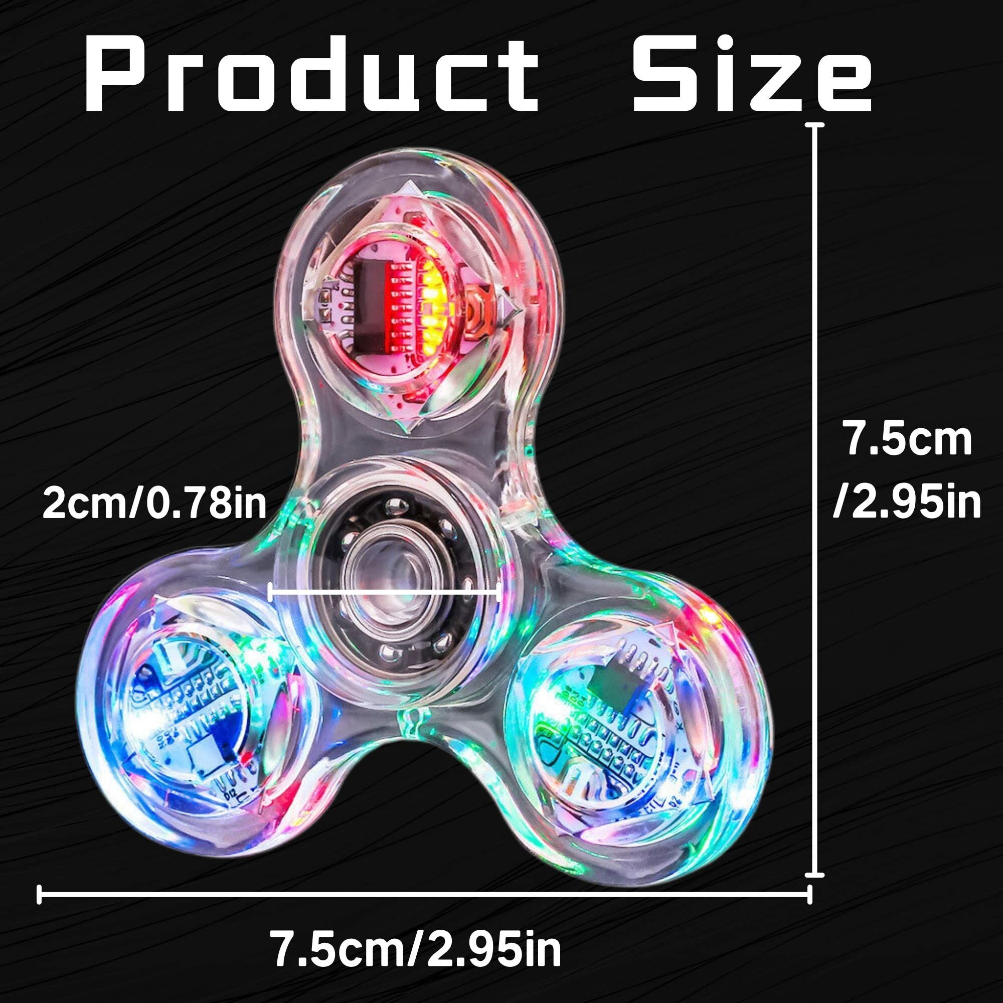 Led Crystal Fidget Toy For Children And Adults, Led Crystal Fidget Set ...