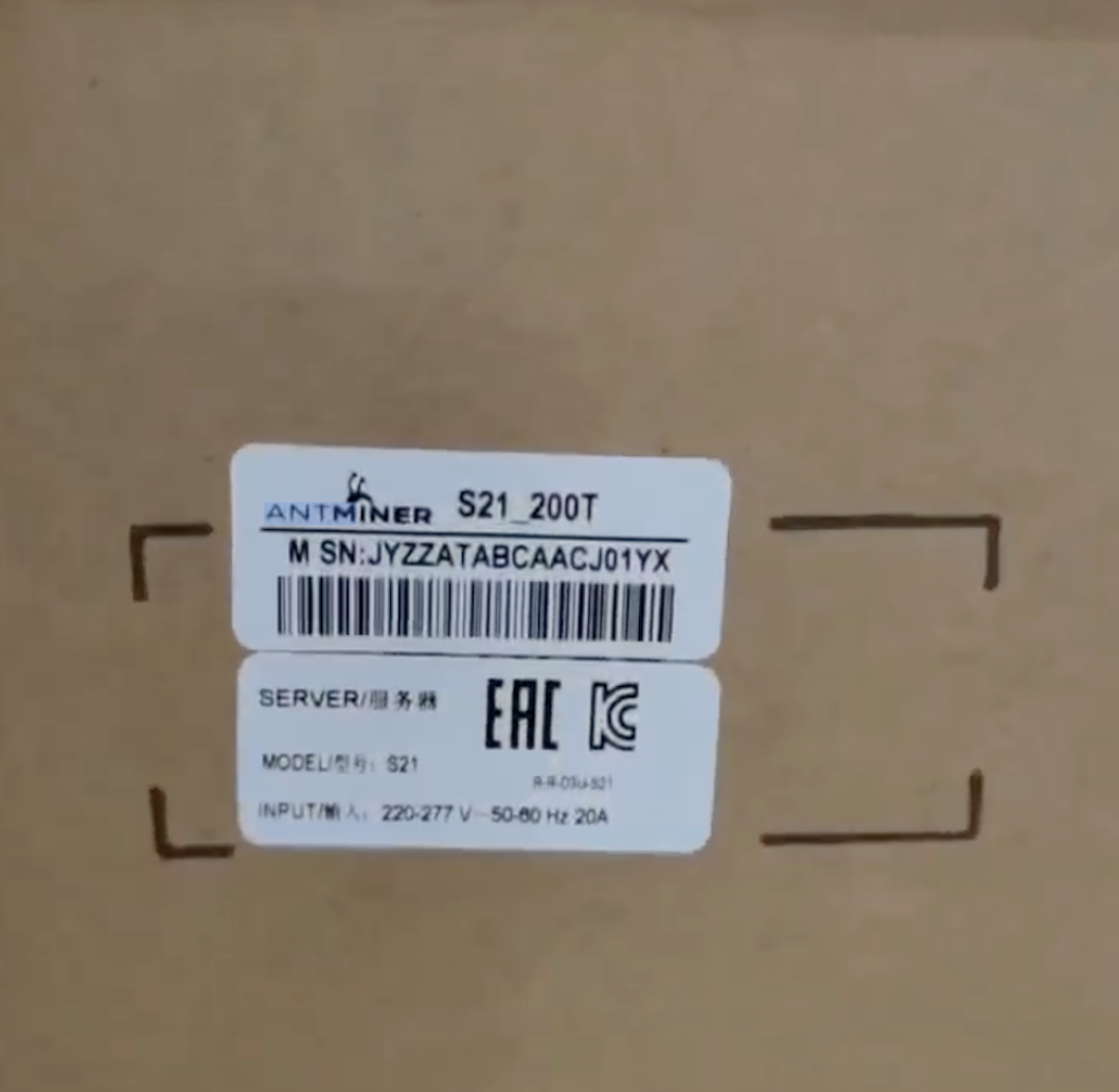 S21 (200th) From Bitmain Mining Sha-256 Algorithm With A Maximum Hashrate Of 200th/s For A Power ...