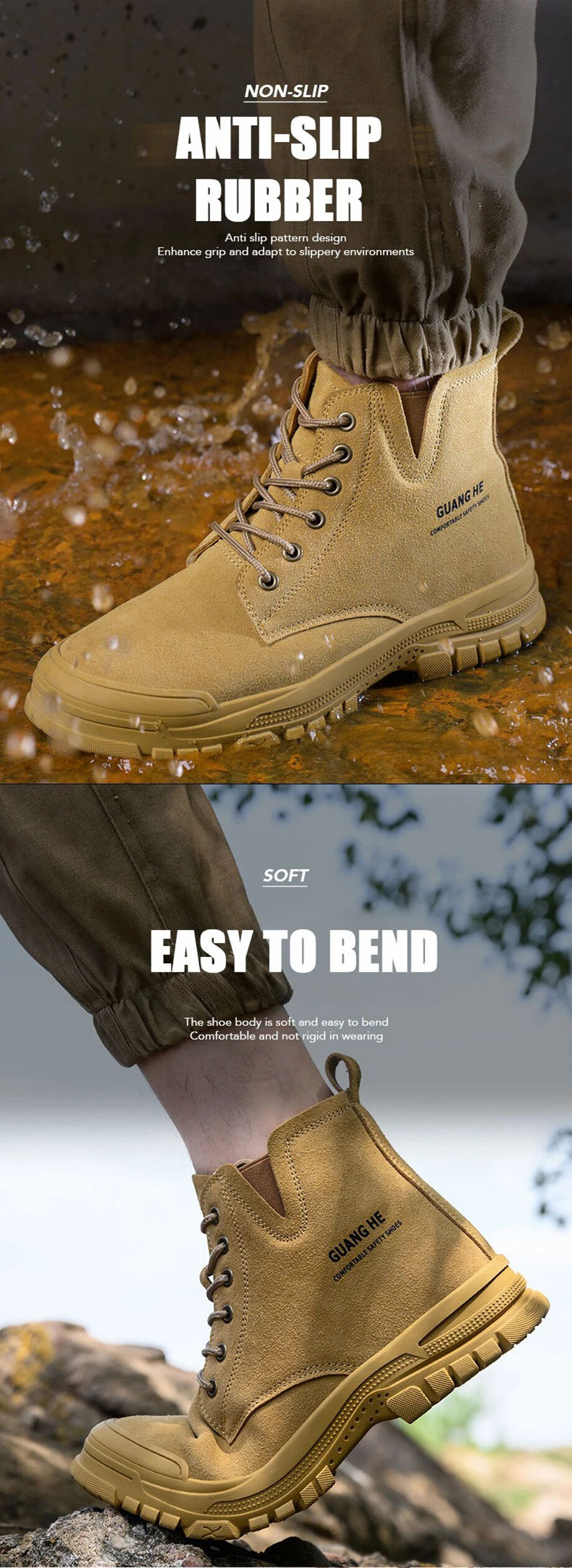 Crush-resistant Puncture-proof High-top Work Boots For Welding ...