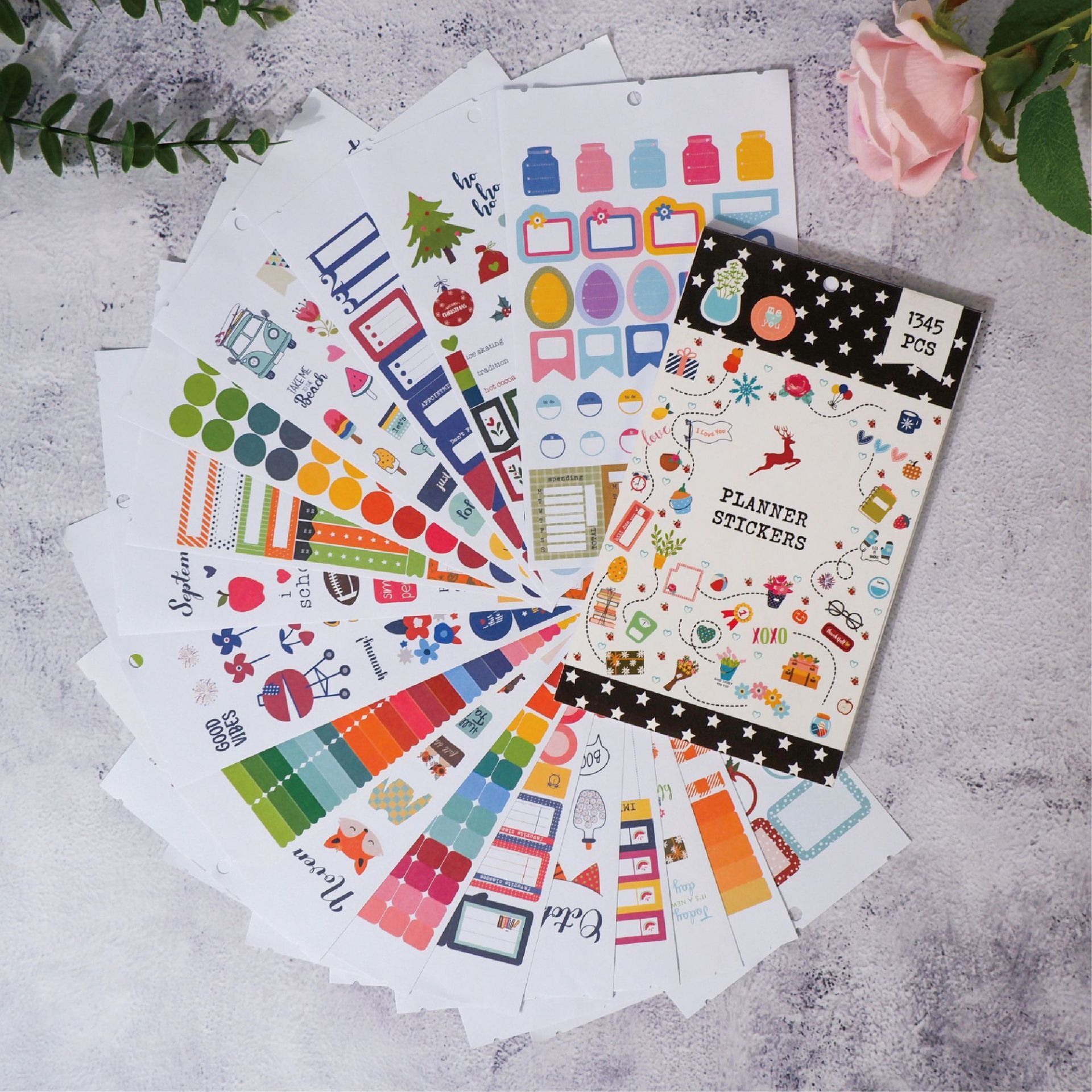 Over 1000 Assorted Planner Stickers Custom Luxury Calendars Gold Foil ...