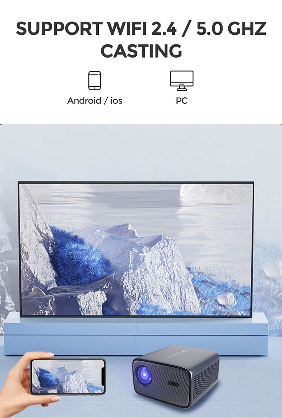 Buy Wholesale China Real 4k 3840 X 2160p Native Projector Android Os ...