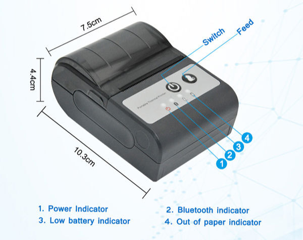 2 Inch Pocket Mini Sticker Printer Shelf Price Tag Address Shipping ...