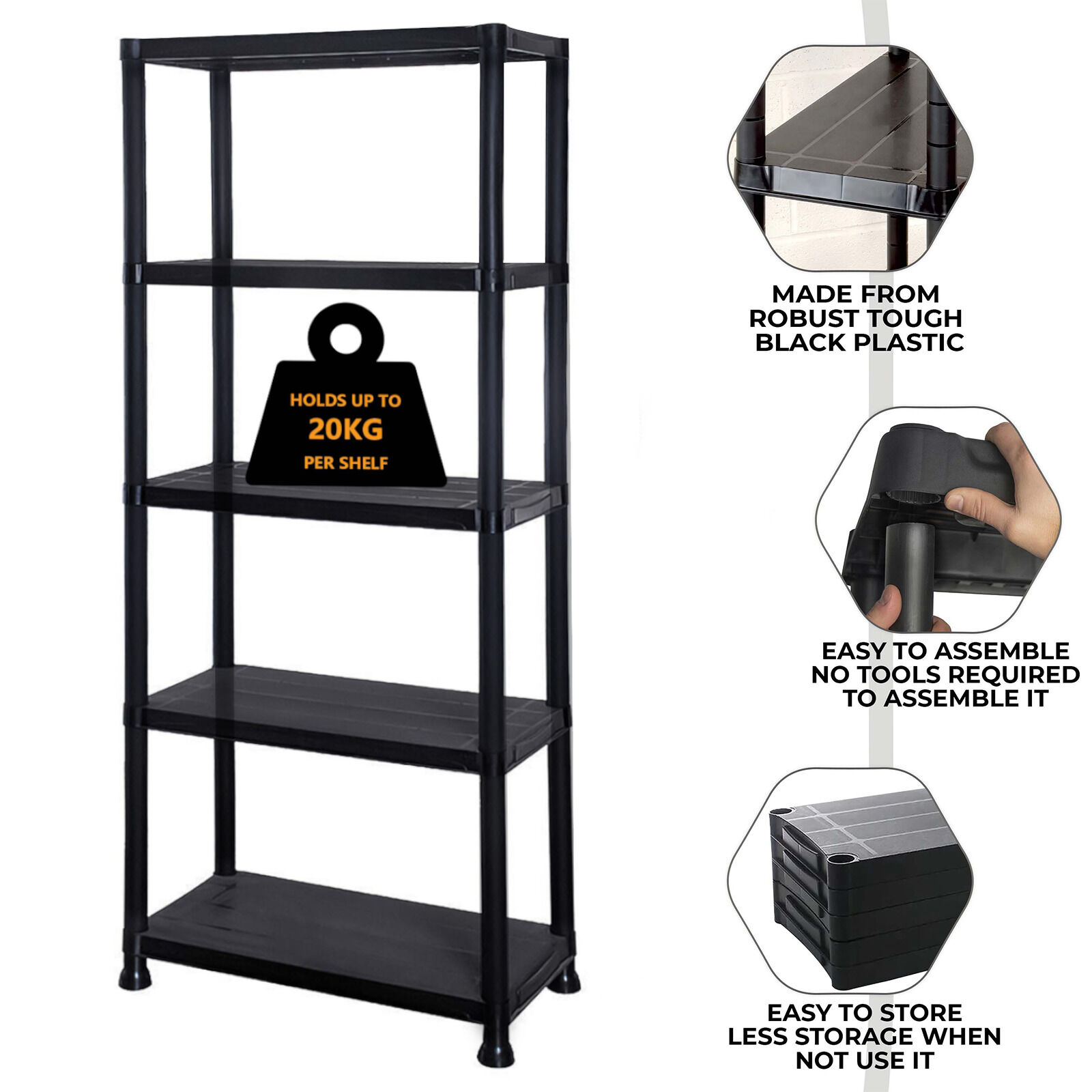 Plastic Heavy Duty Shelving Rack Storager Unit - Buy China Wholesale ...