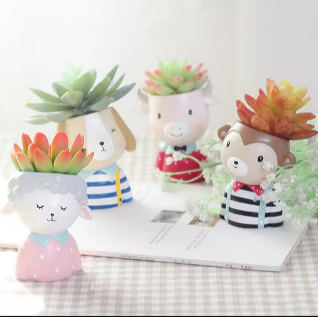 Buy Wholesale China Resin Speechless Cute Animal Shaped Flower Pots For ...