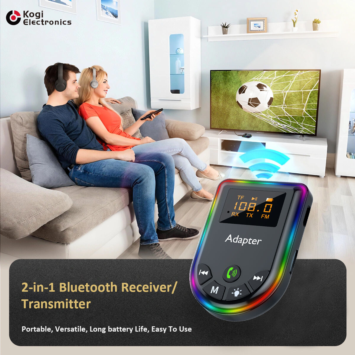 2 In 1 Bluetooth Adapter 5.3 Music Call Stereo With Clear Mic - Expore China Wholesale Bluetooth ...