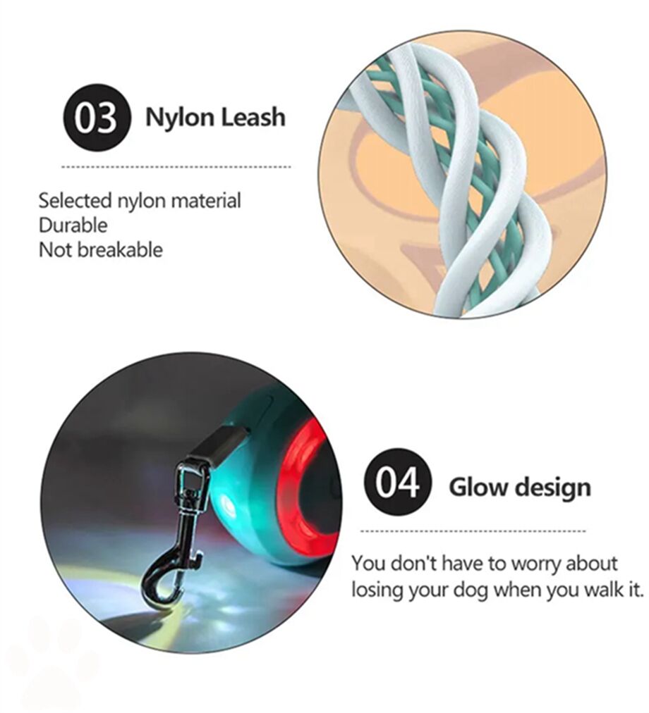 Buy Wholesale China Wholesale Dog Leash With Light Night Walking Leash ...