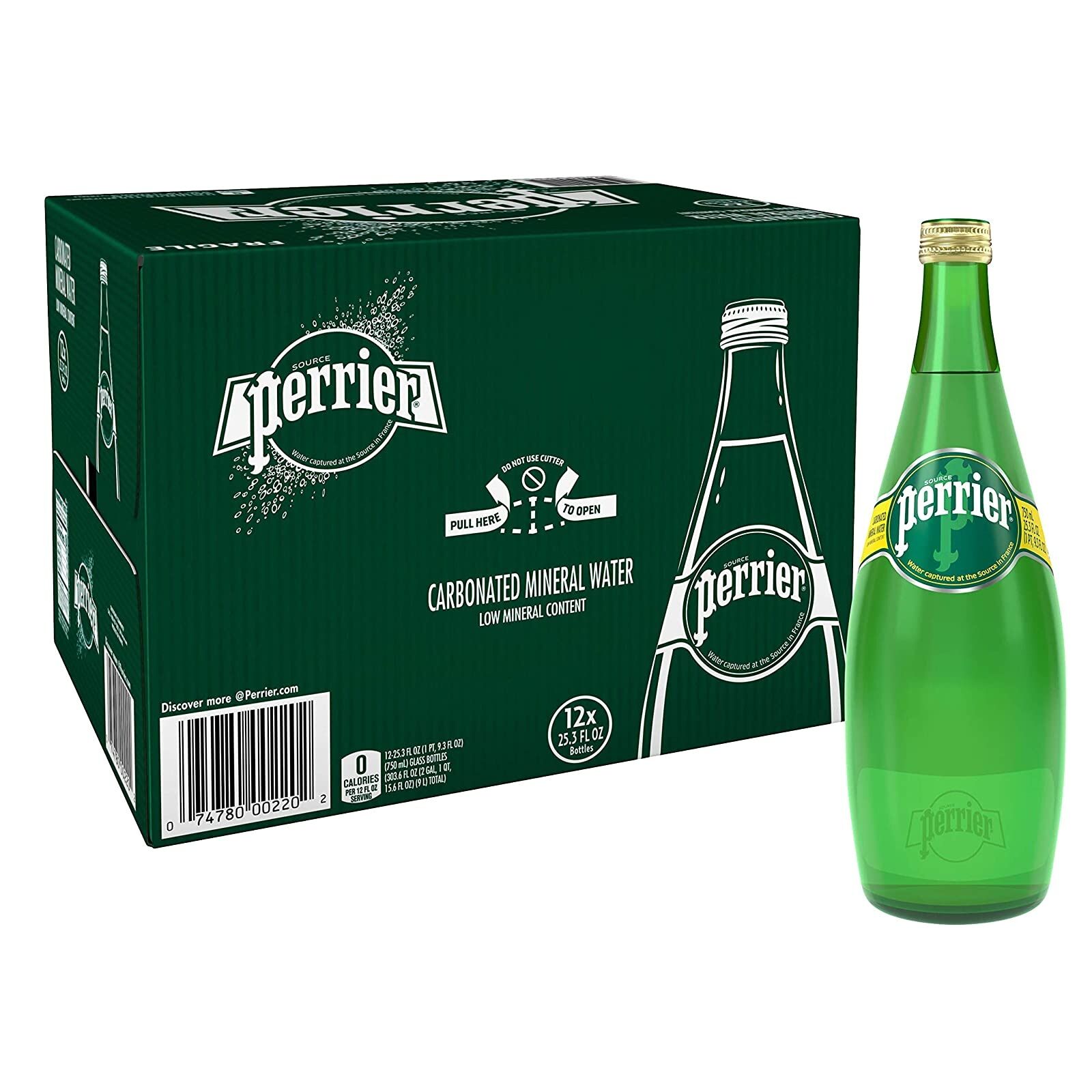 Buy Wholesale United States Perrier Lemon Sparkling Water Glass Bottle ...