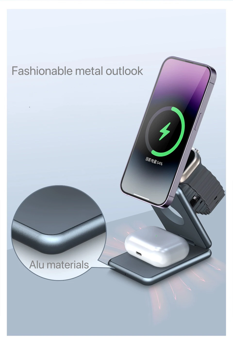 Buy Wholesale China High-quality X12 Foldable 3-in-1 Wireless Charger ...