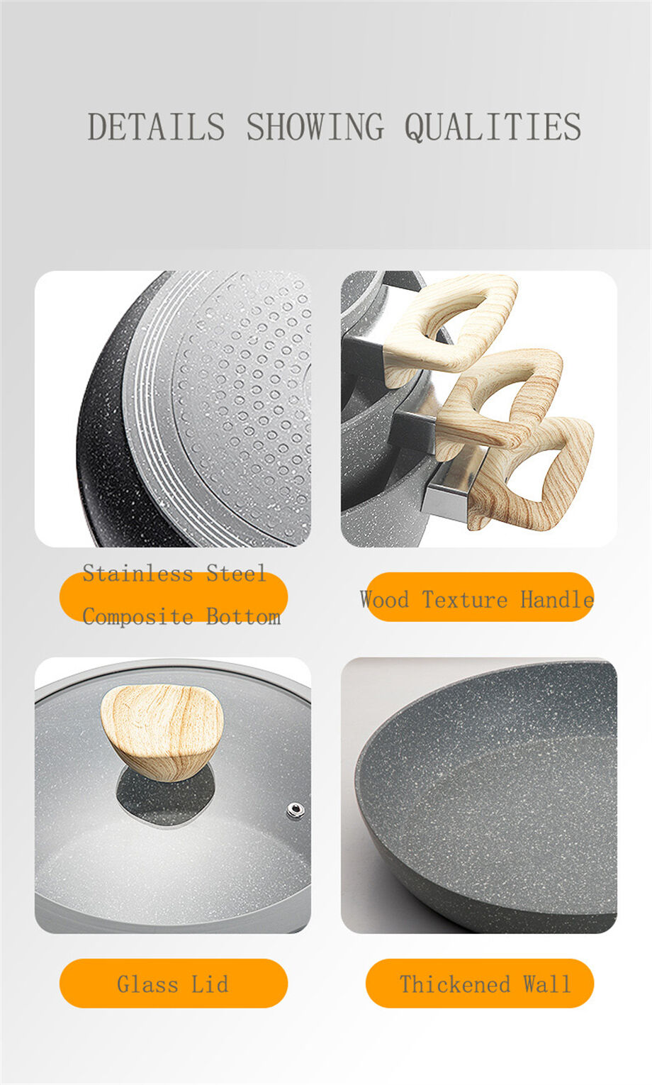 Hot Selling Marble Maifan Stone Nonstick Pan Business Gift Household ...