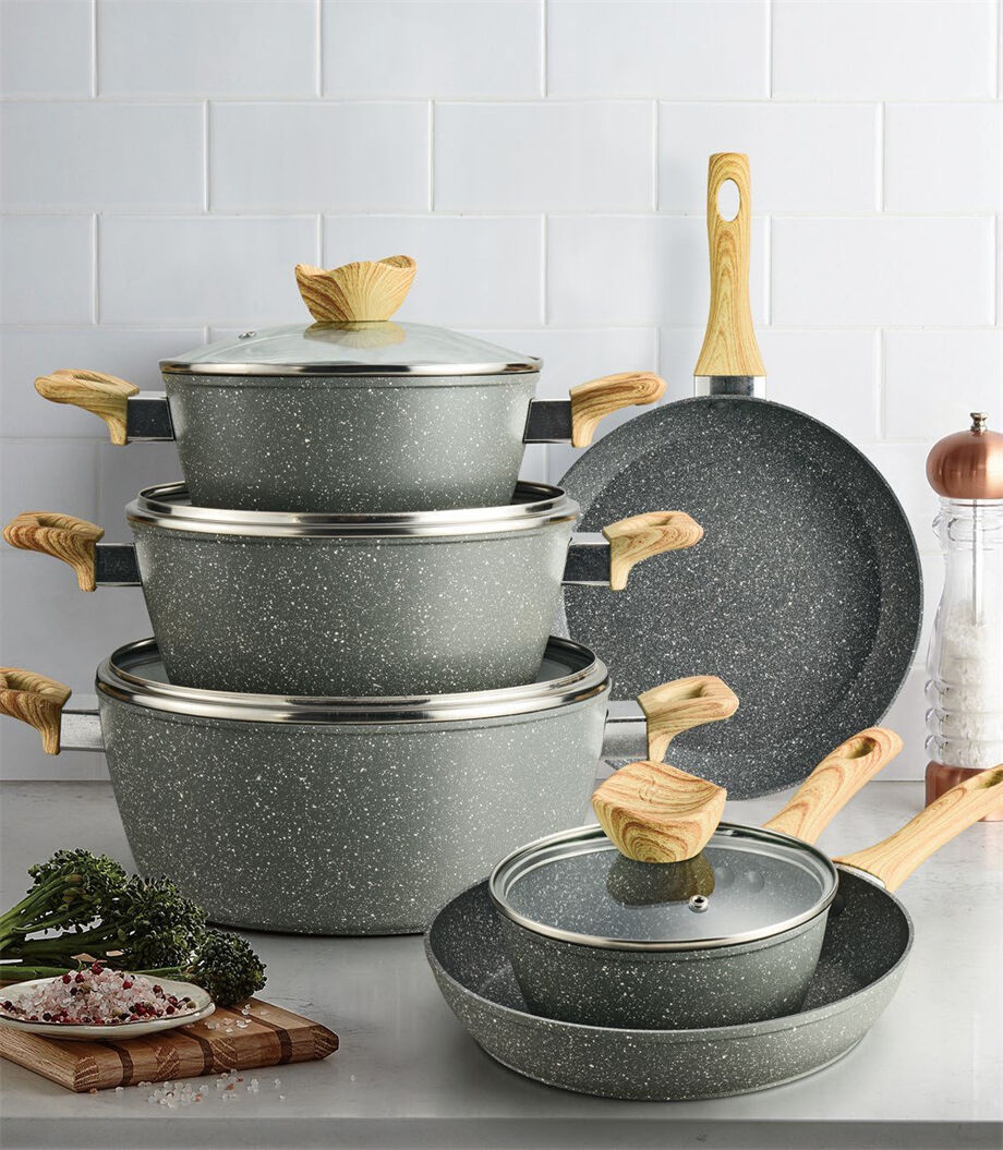 Hot Selling Marble Maifan Stone Nonstick Pan Business Gift Household ...