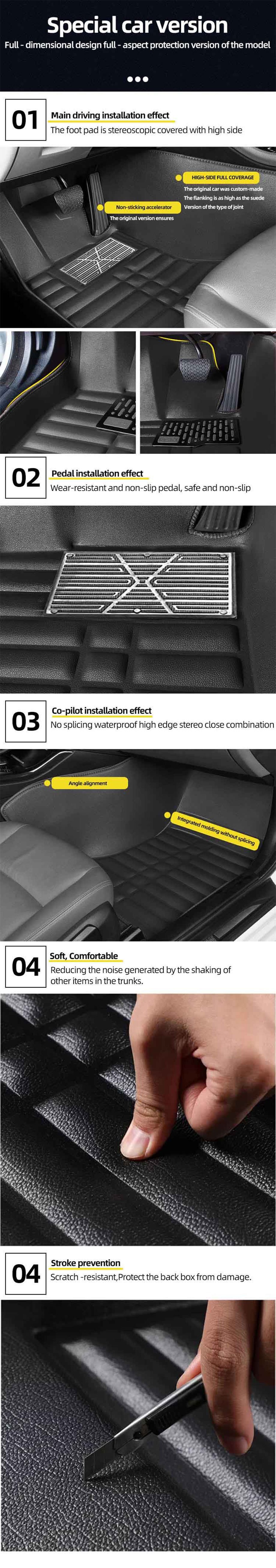 Wholesale 5d Pvc Eva Leather Automotive Carpet Floor Mat For Cars ...