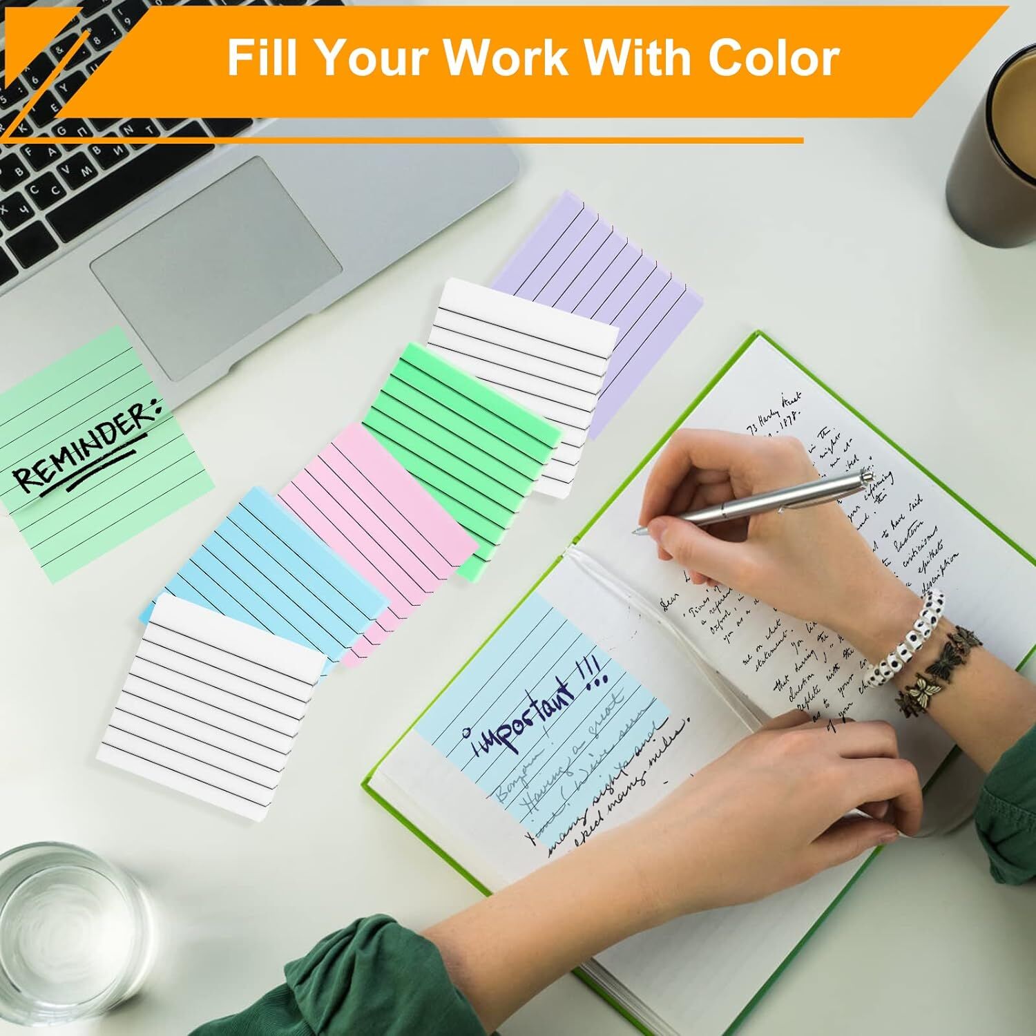 Transparent Sticky Notes, 3"x3" 6 Soft Color Clear Translucent See ...