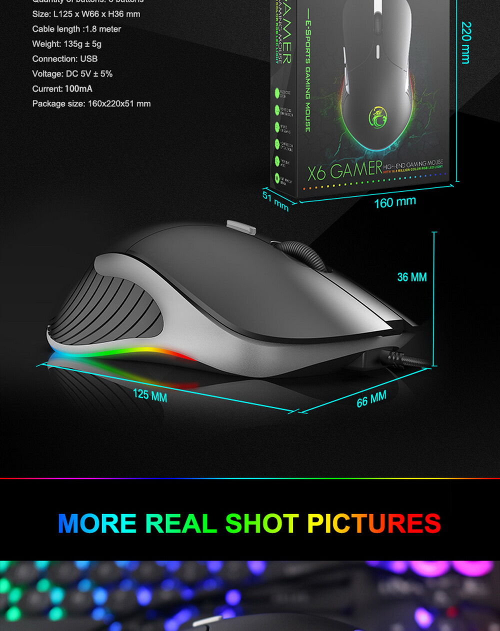 Bulk Buy China Wholesale Wholesale Rgb Spectrum Backlit Wired Computer ...